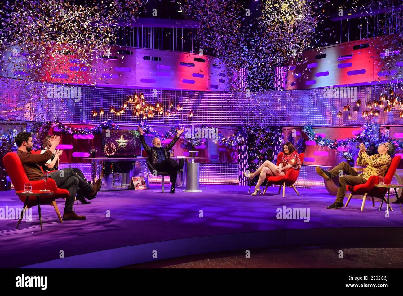 EDITORIAL USE ONLY (Left to right) Jamie Dornan, Emily Blunt, Graham ...