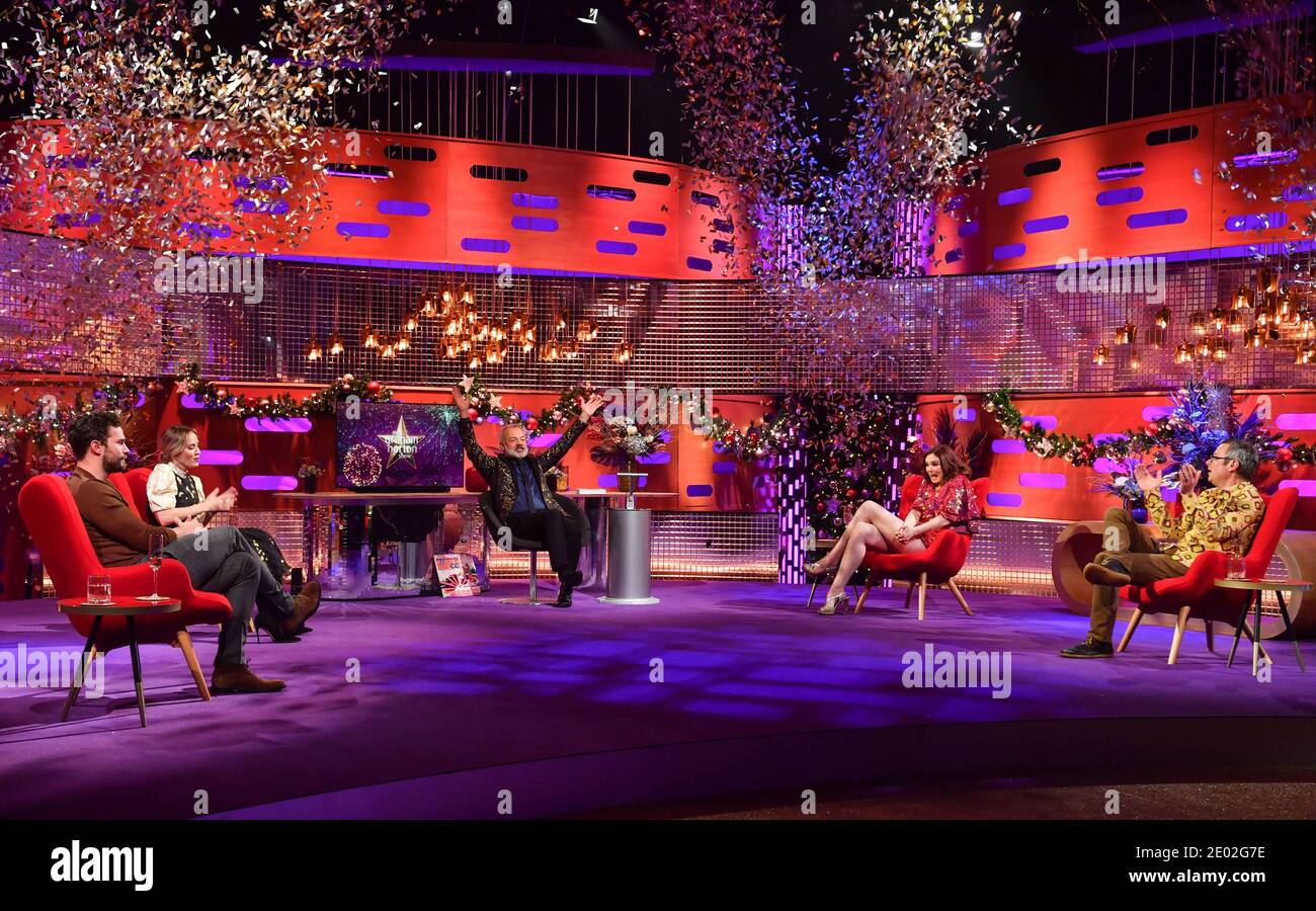 EDITORIAL USE ONLY (Left to right) Jamie Dornan, Emily Blunt, Graham ...