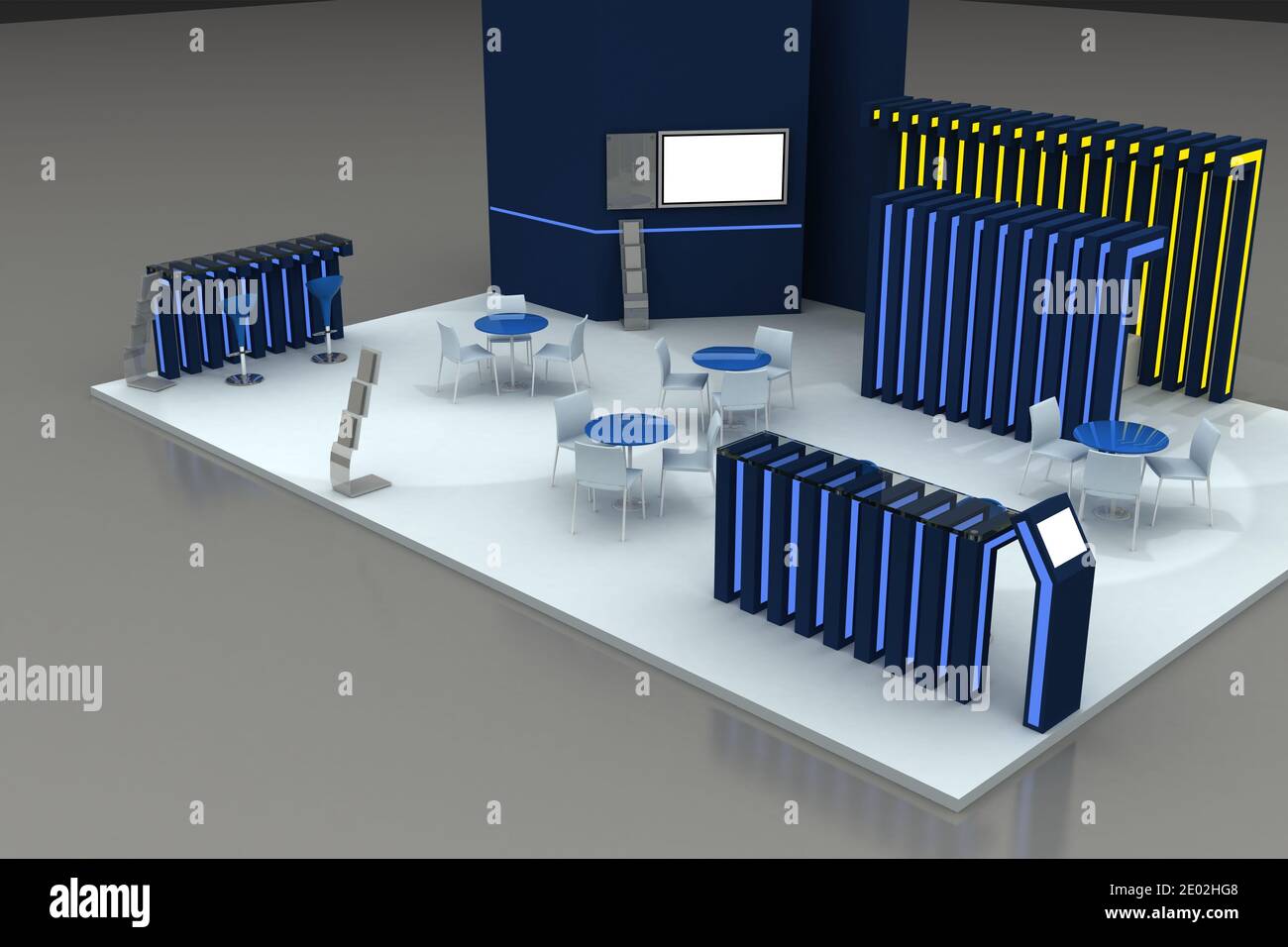 3d render of an Exhibition stand Stock Photo - Alamy