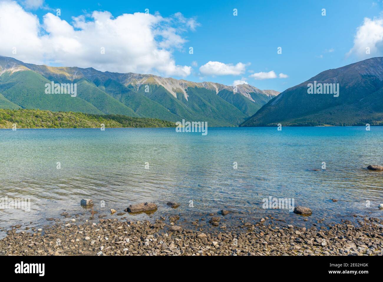 View of lake Rotoiti in New Zealand Stock Photo - Alamy