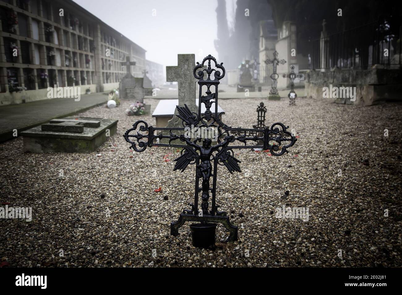 Detail of death and pain, Catholic tradition Stock Photo - Alamy