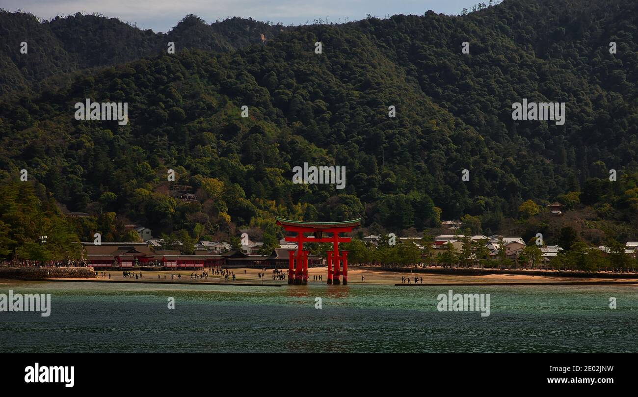 The floating castle in Hiroshima Japan Stock Photo - Alamy