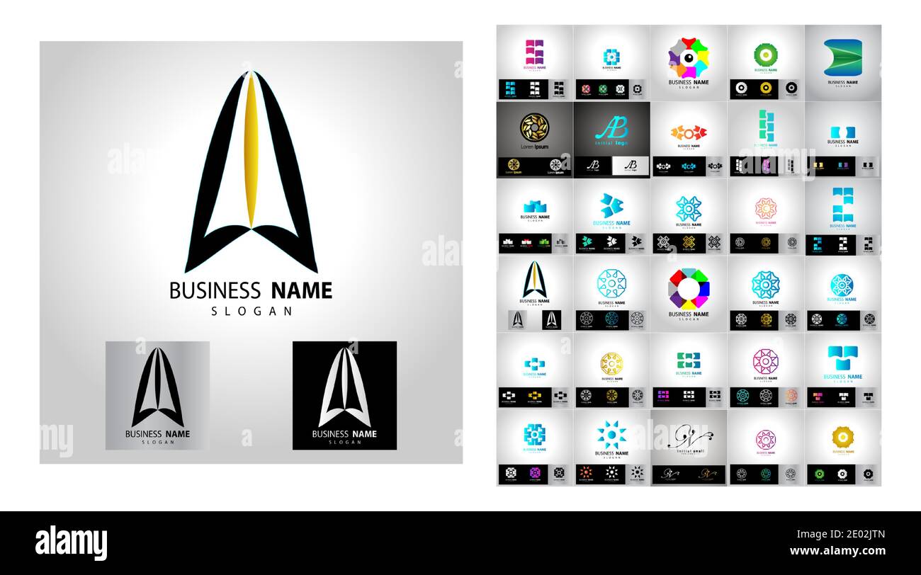 set logo vector collection. business vector logo design isolated white ...