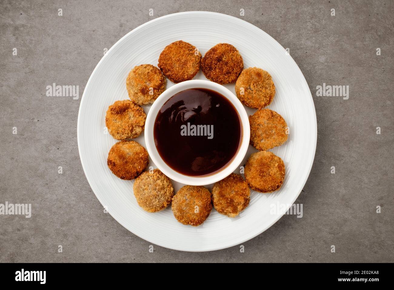 Mini Pork Cutlet on White Background Stock Photo - Alamy