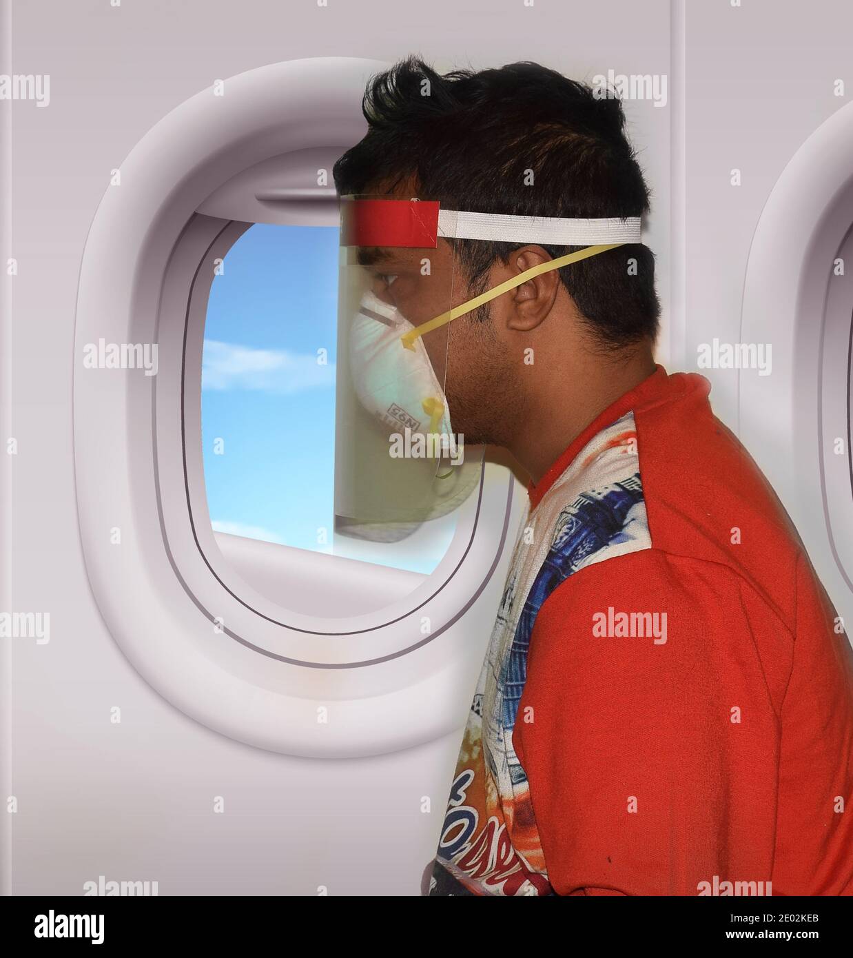 Flight indian passenger mask hi-res stock photography and images - Alamy
