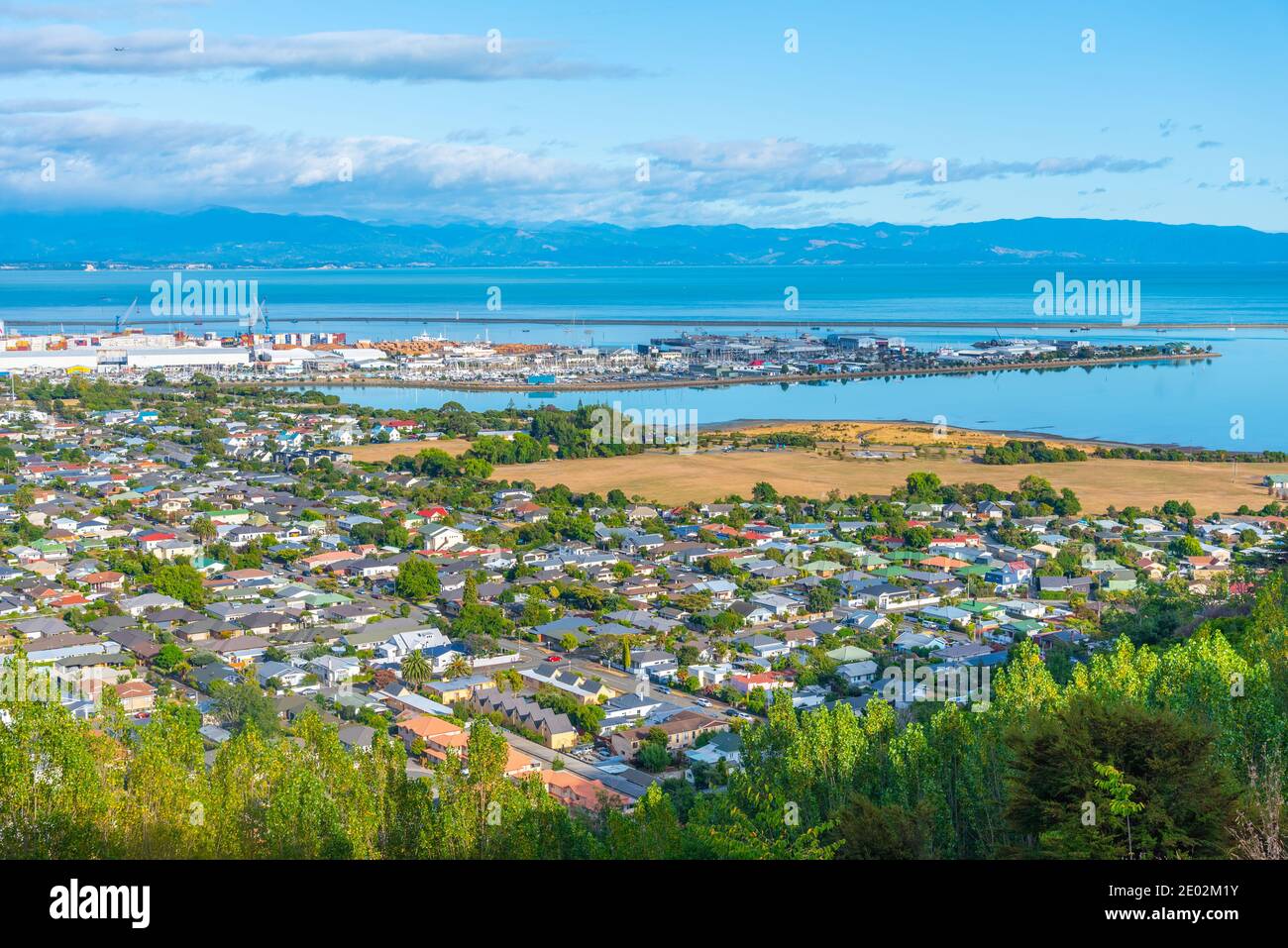 Aerial view of Nelson in New Zealand Stock Photo - Alamy