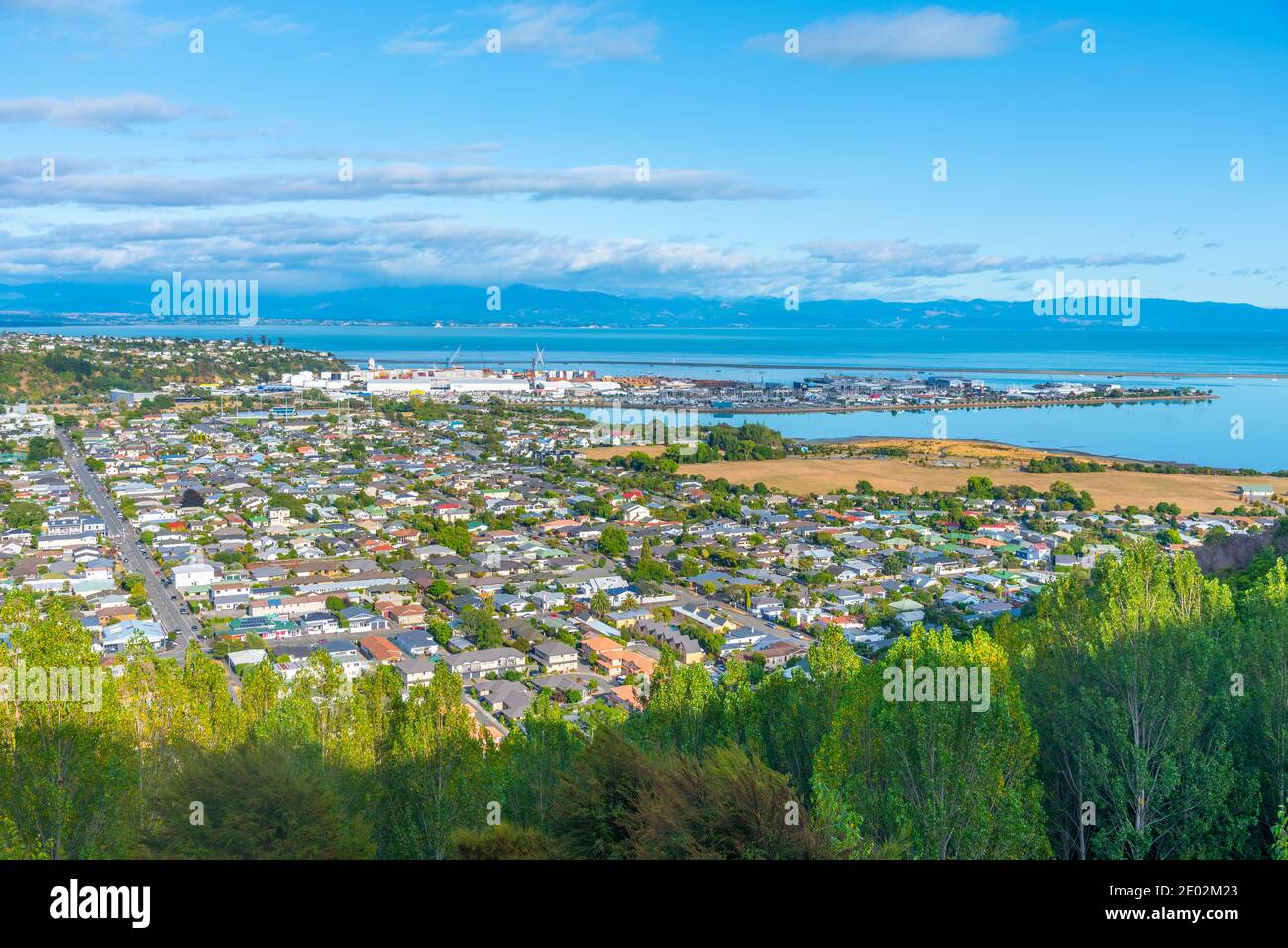 Aerial view of Nelson in New Zealand Stock Photo - Alamy
