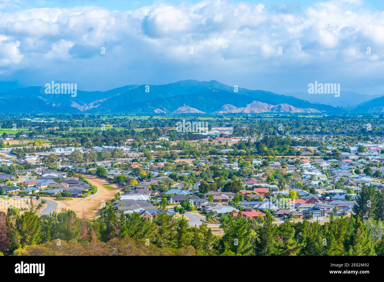 Aerial view of Blenheim in New Zealand Stock Photo - Alamy