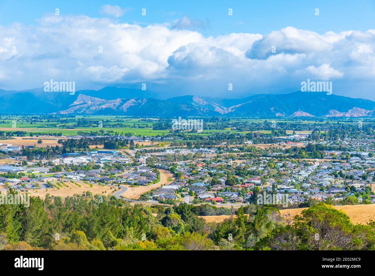 Aerial view of Blenheim in New Zealand Stock Photo - Alamy