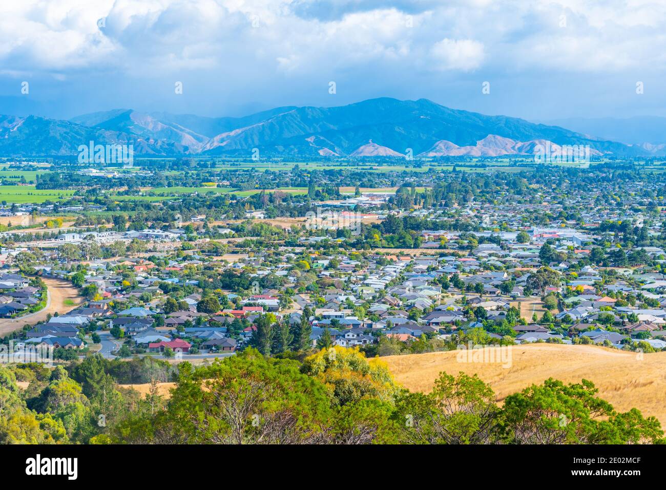 Aerial view of Blenheim in New Zealand Stock Photo - Alamy