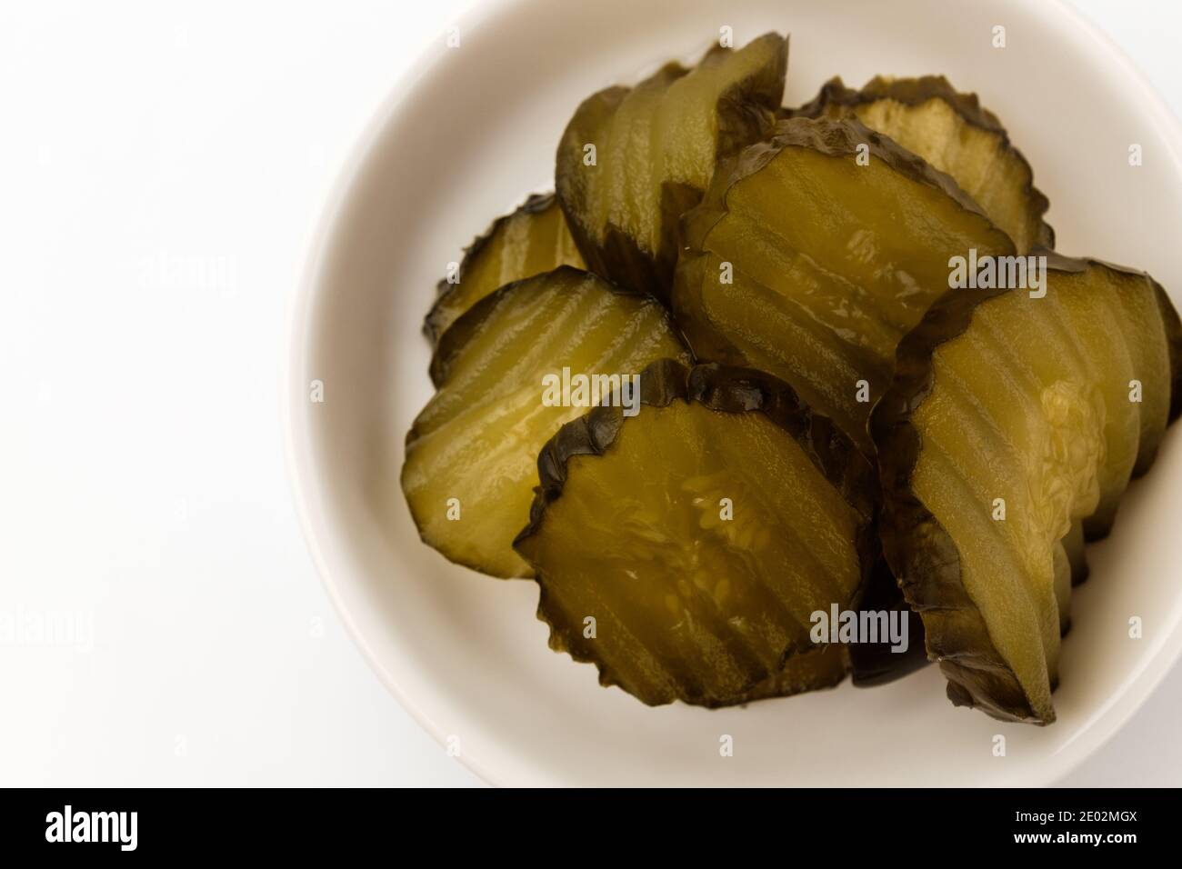 Pickle cucumber on white background Stock Photo - Alamy
