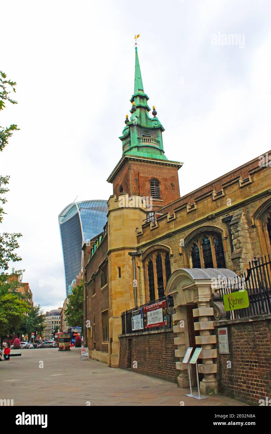 All Hallows by the Tower Anglican church founded in 675AD, with a Saxon ...