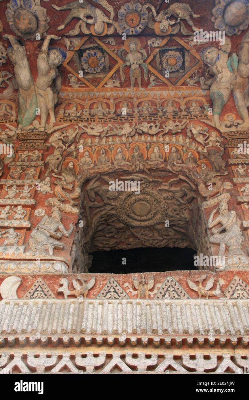 buddhist caves (yungang) closed to datong in china Stock Photo - Alamy