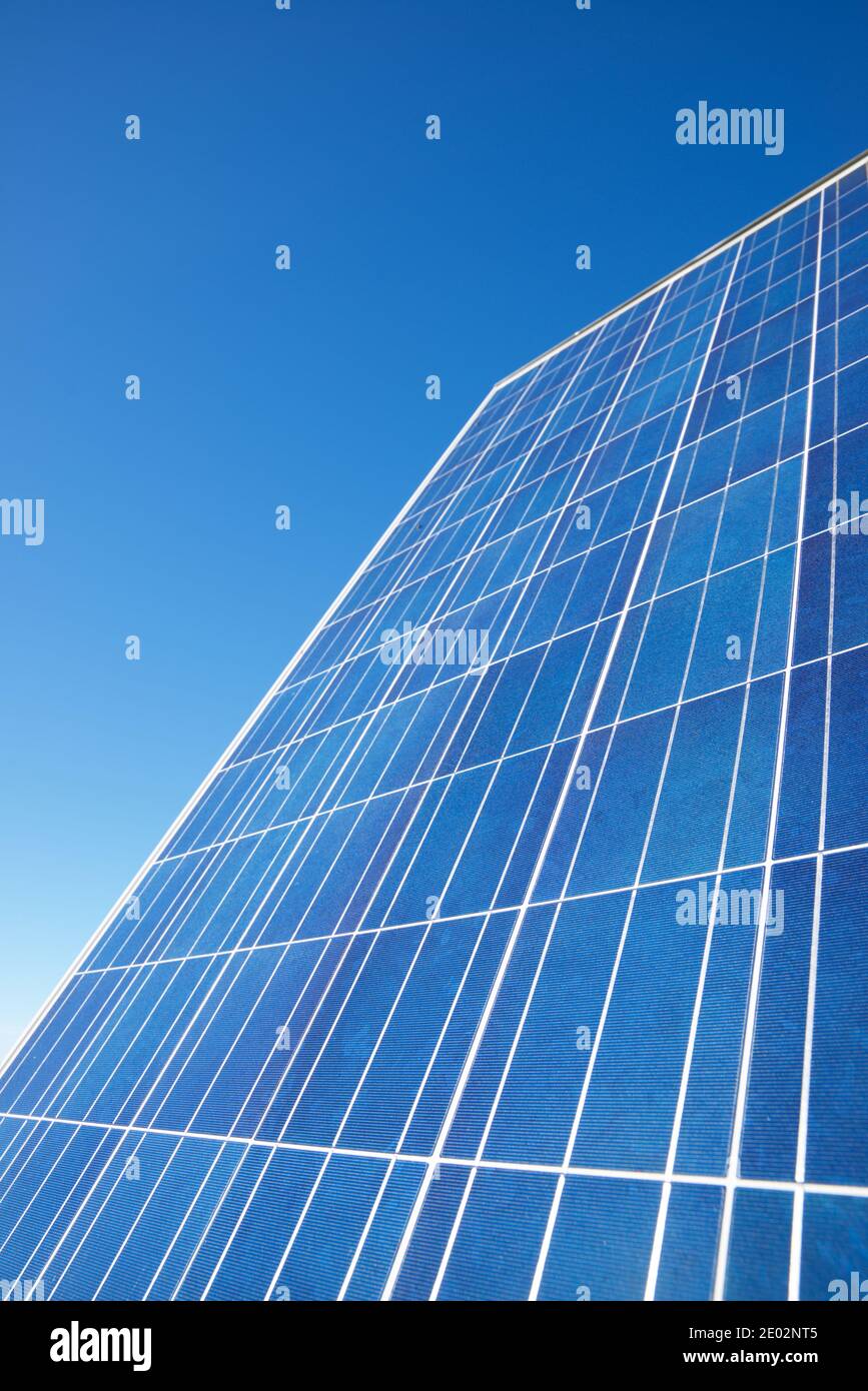 Detail of a photovoltaic panel for renewable electric production Stock ...