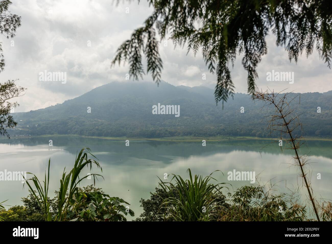 View of Tamblingan lake (Danau Tamblingan) from the top. Buleleng, Bali ...