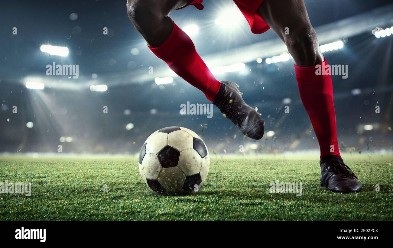 Soccer football ball stadium 3d hi-res stock photography and images - Alamy