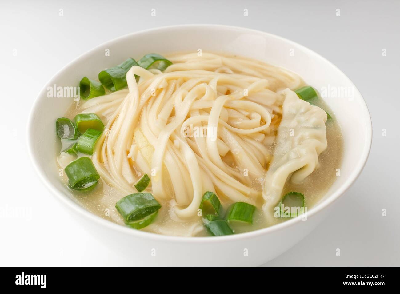 Dumpling Kalguksu on a white background Stock Photo - Alamy