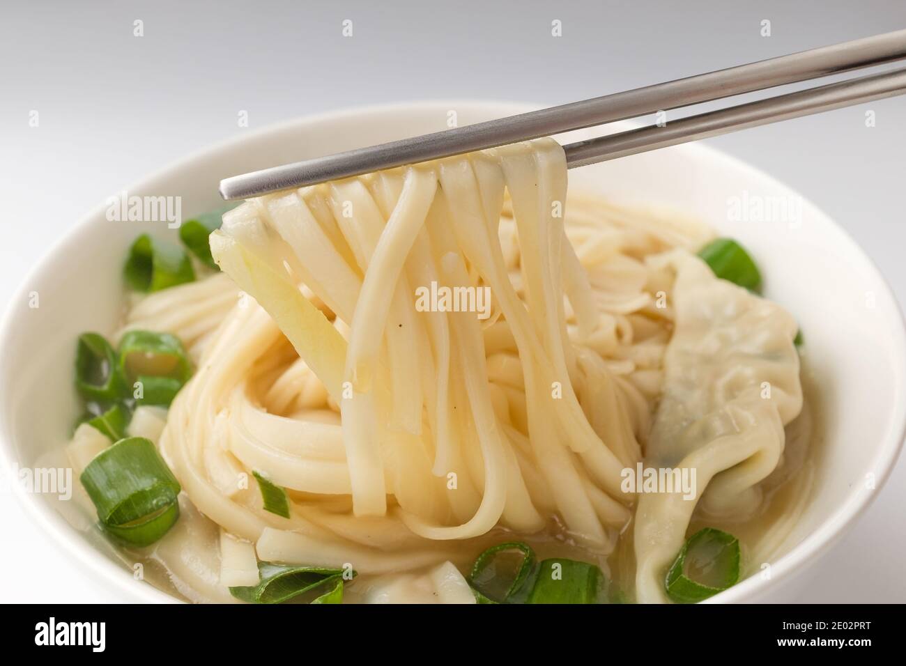 Dumpling Kalguksu on a white background Stock Photo - Alamy