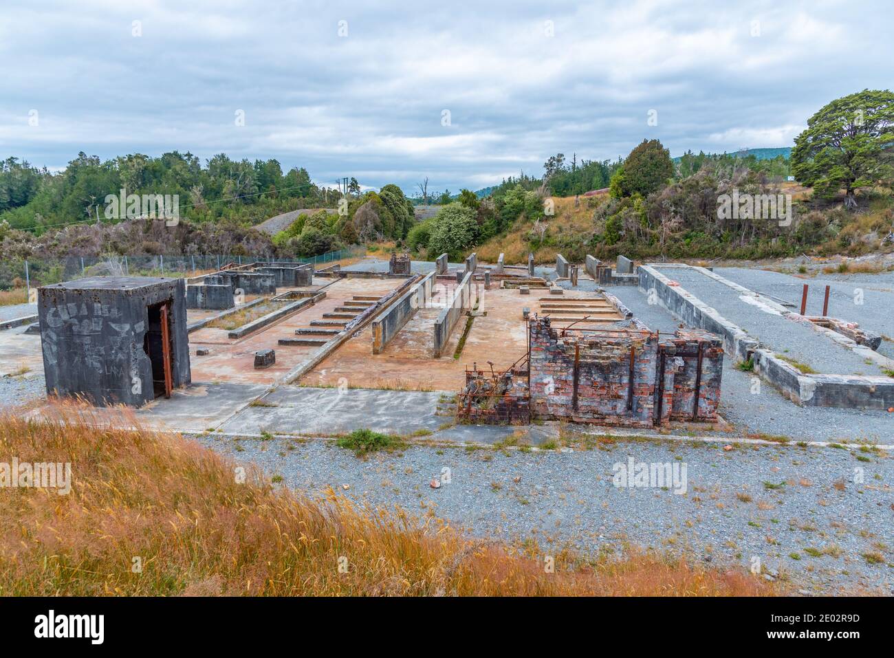 Old mining site at Waiuta, New Zealand Stock Photo - Alamy
