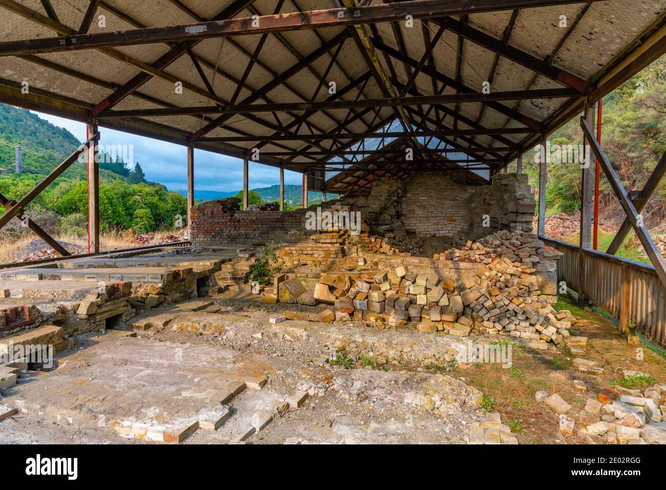 Brunner Mine Historic Area in New zealand Stock Photo - Alamy