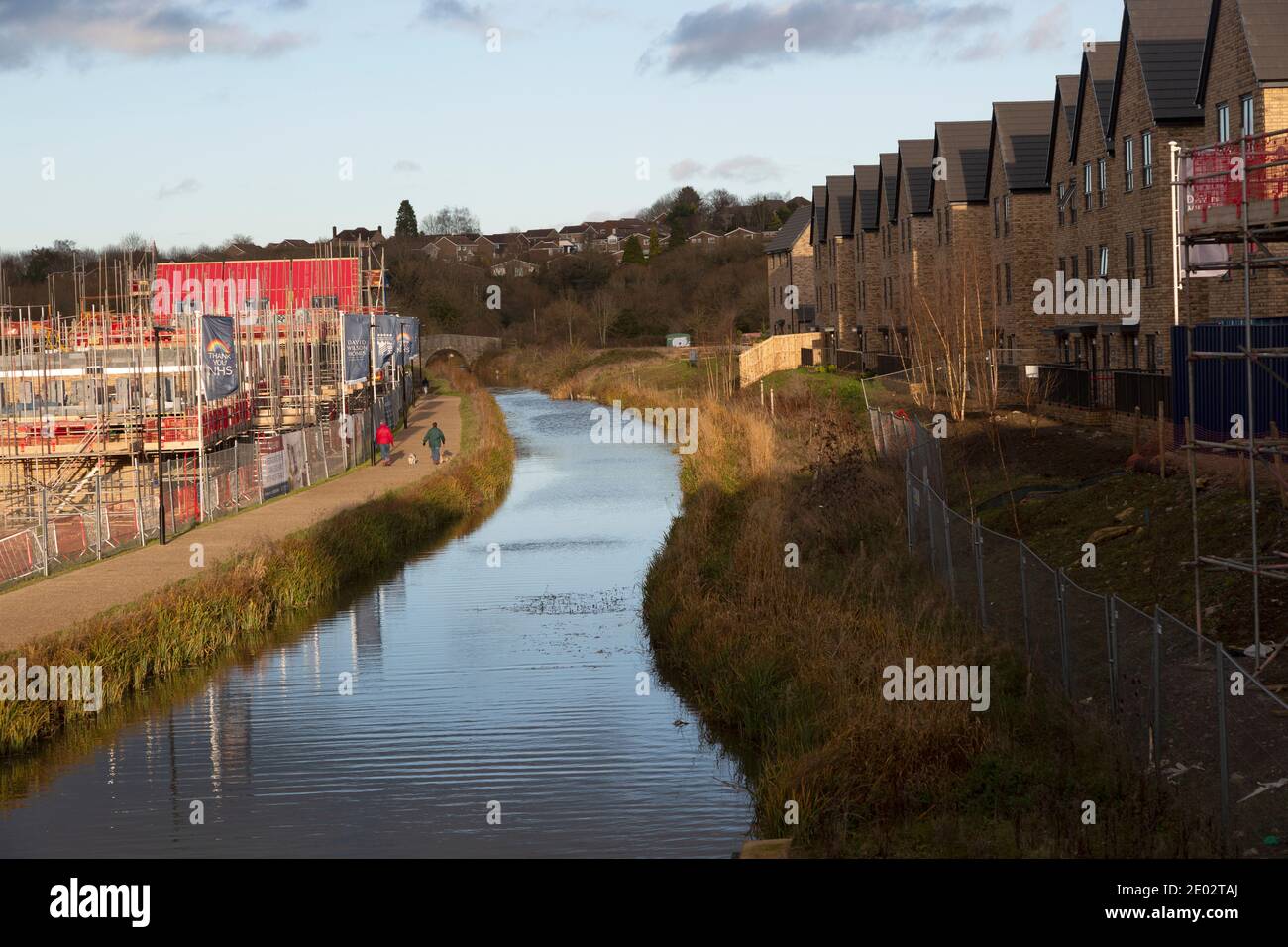 Construction work housing development along Wilts and Berks canal ...