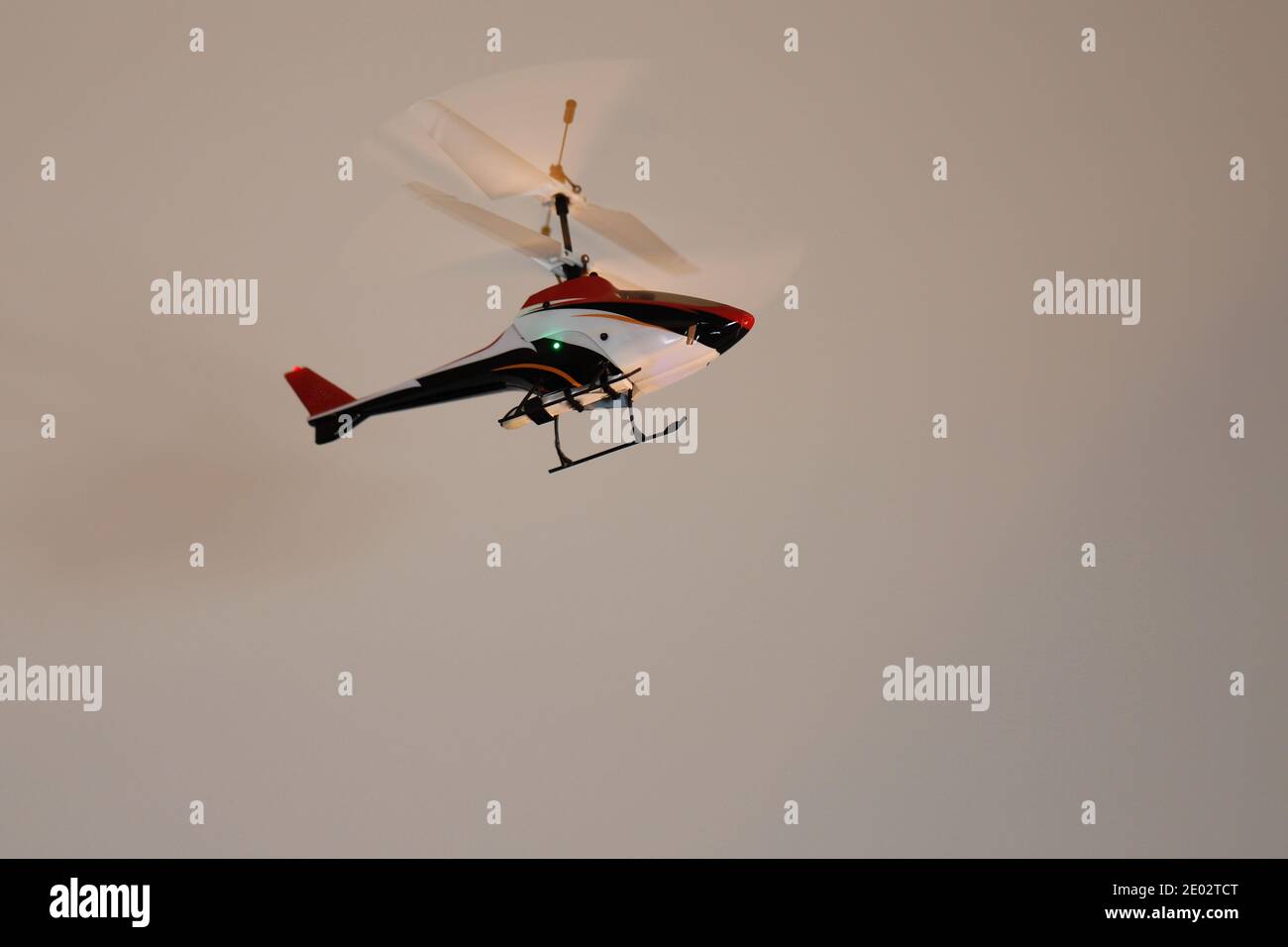 Toy Helicopter Model Flying Indoors High Resolution Stock Photography ...