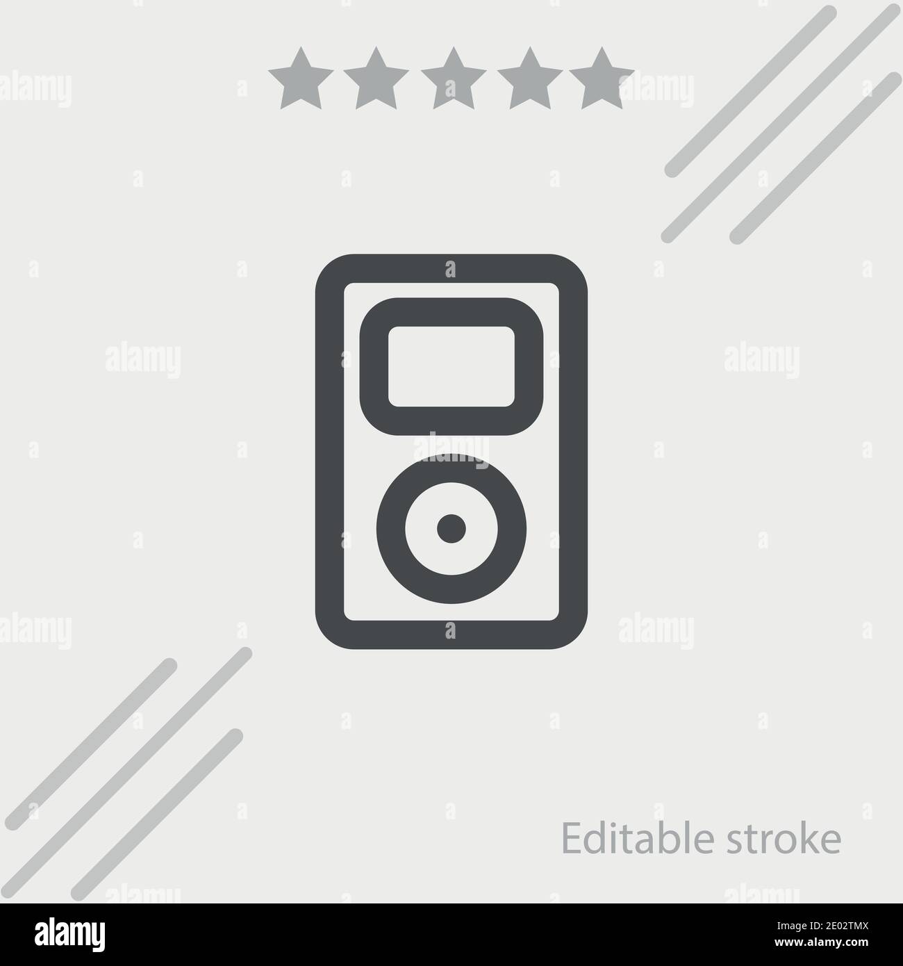 ipod outline vector icon modern simple vector illustration Stock Vector ...