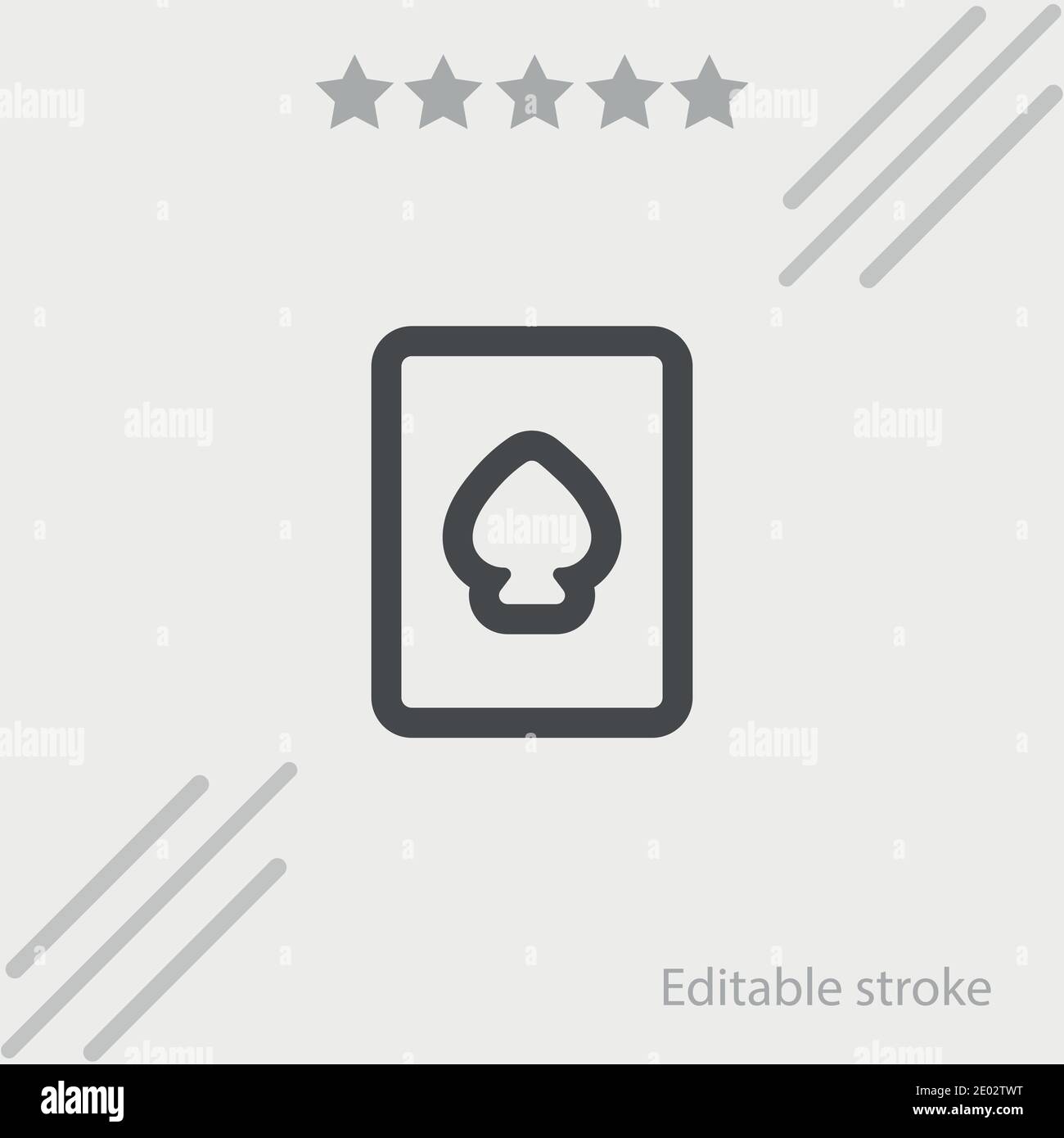 playing card outline vector icon modern simple vector illustration ...