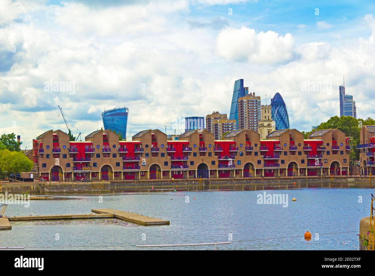 Shadwell Basin,London Docks at Wapping, London, England.It is now a ...