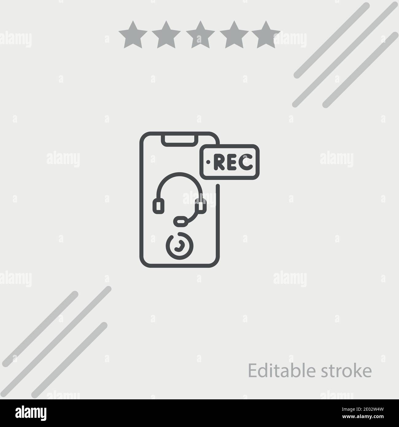 recorded call vector icon modern simple vector illustration Stock ...