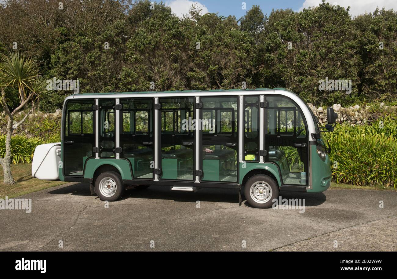 Green Epower Electric Bus Parked Outside the Abbey Gardens on the ...