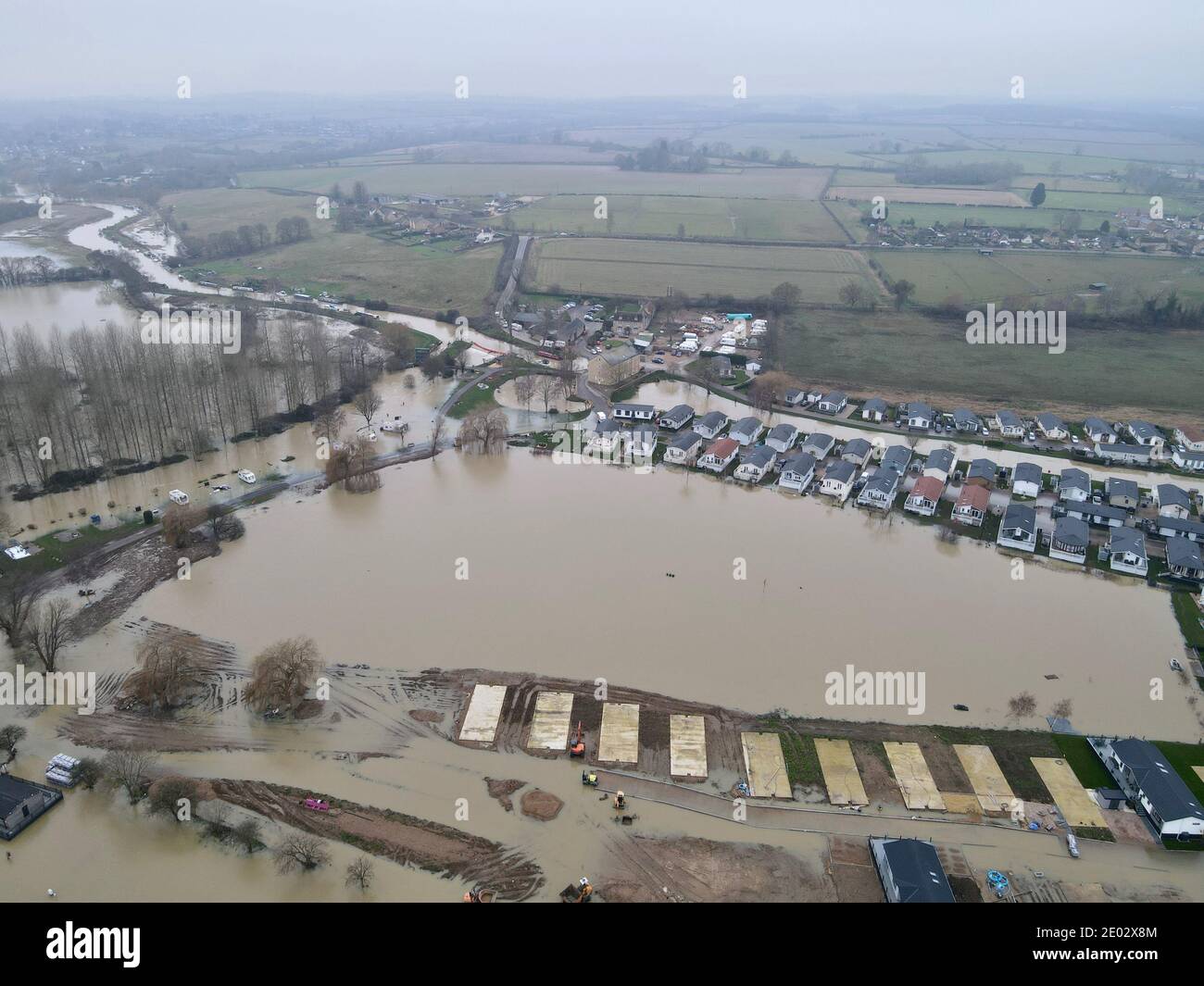 Villages around Peterborough flooded due to burst banks at The River ...