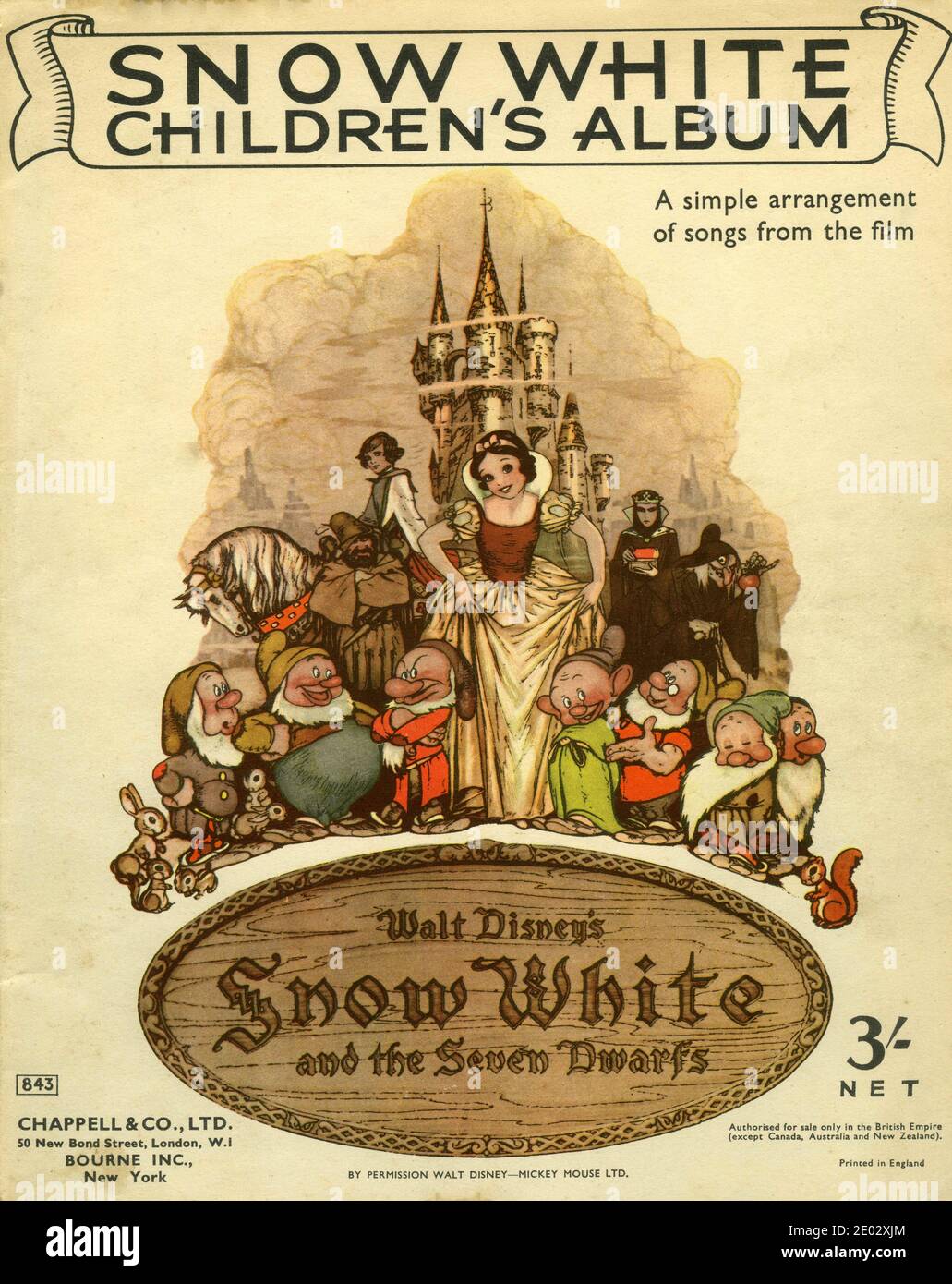 WALT DISNEY's SNOW WHITE AND THE SEVEN DWARFS 1937 supervising director ...