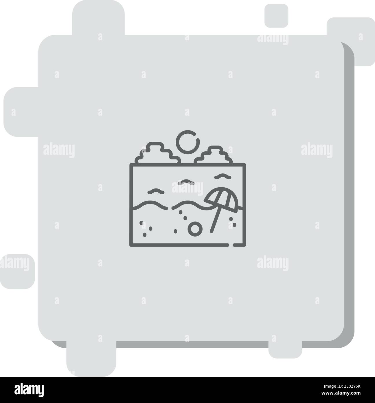 beach vector icon modern simple vector illustration Stock Vector Image ...