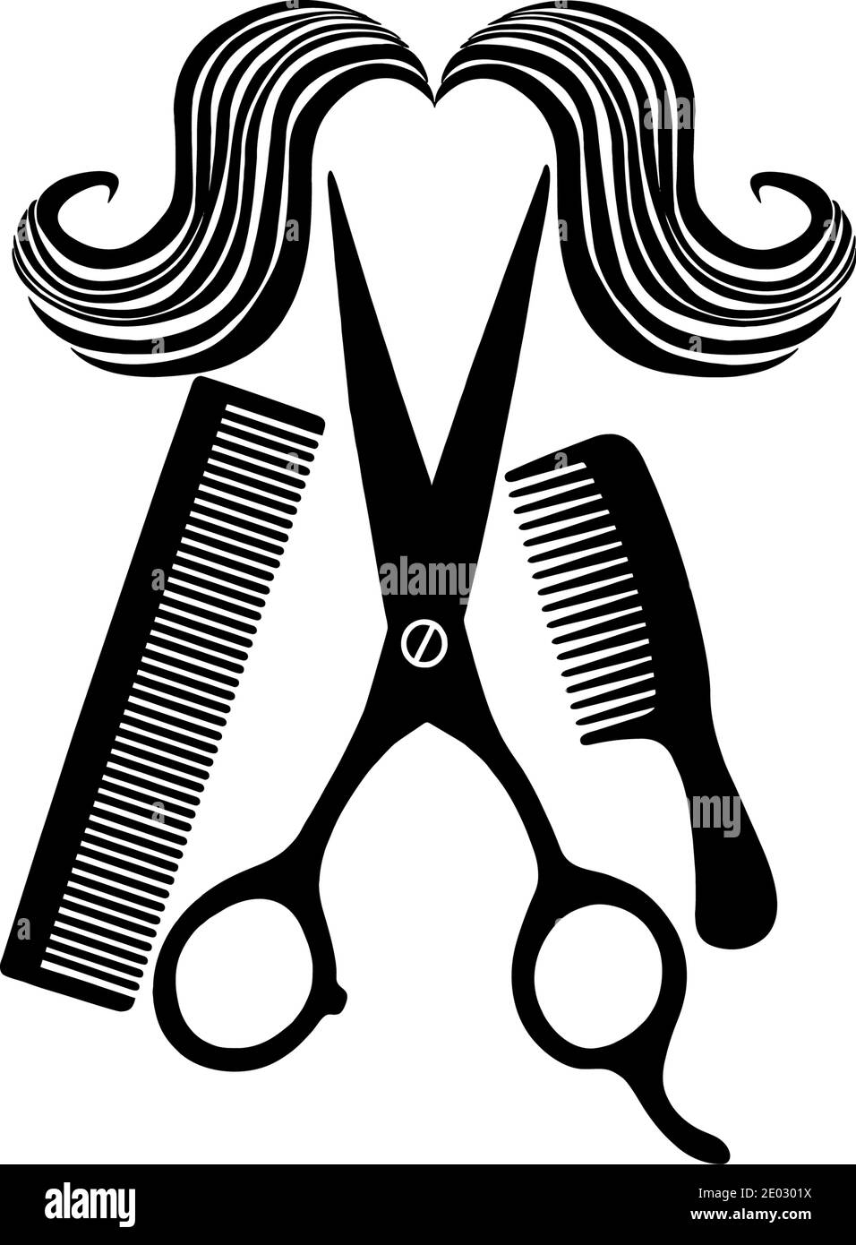 Combs scissors Stock Vector Images - Alamy