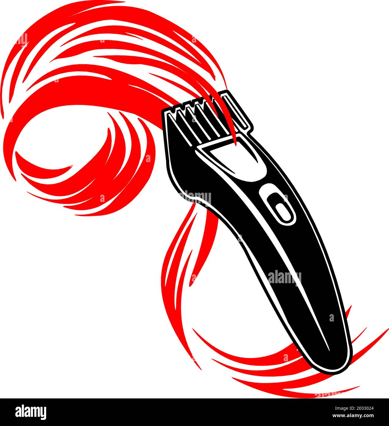Shaver with lock of hair for hair salon Stock Vector Image & Art - Alamy