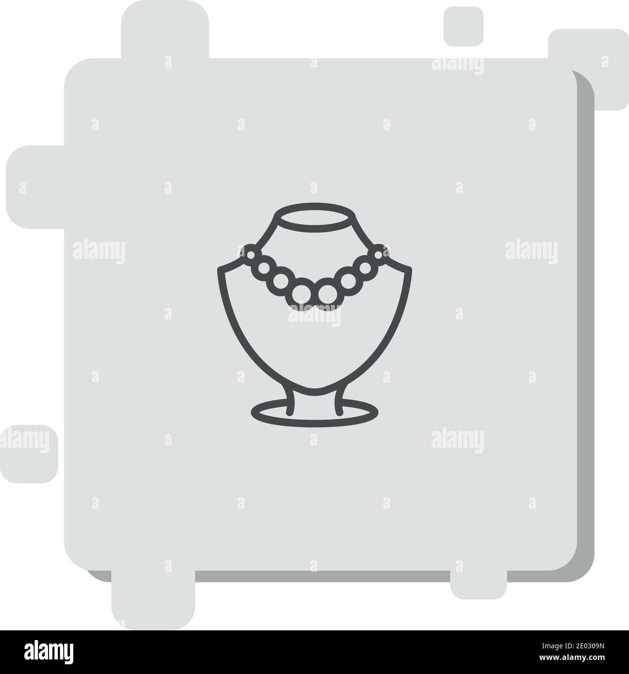 Gold chain necklace outline Cut Out Stock Images & Pictures - Alamy