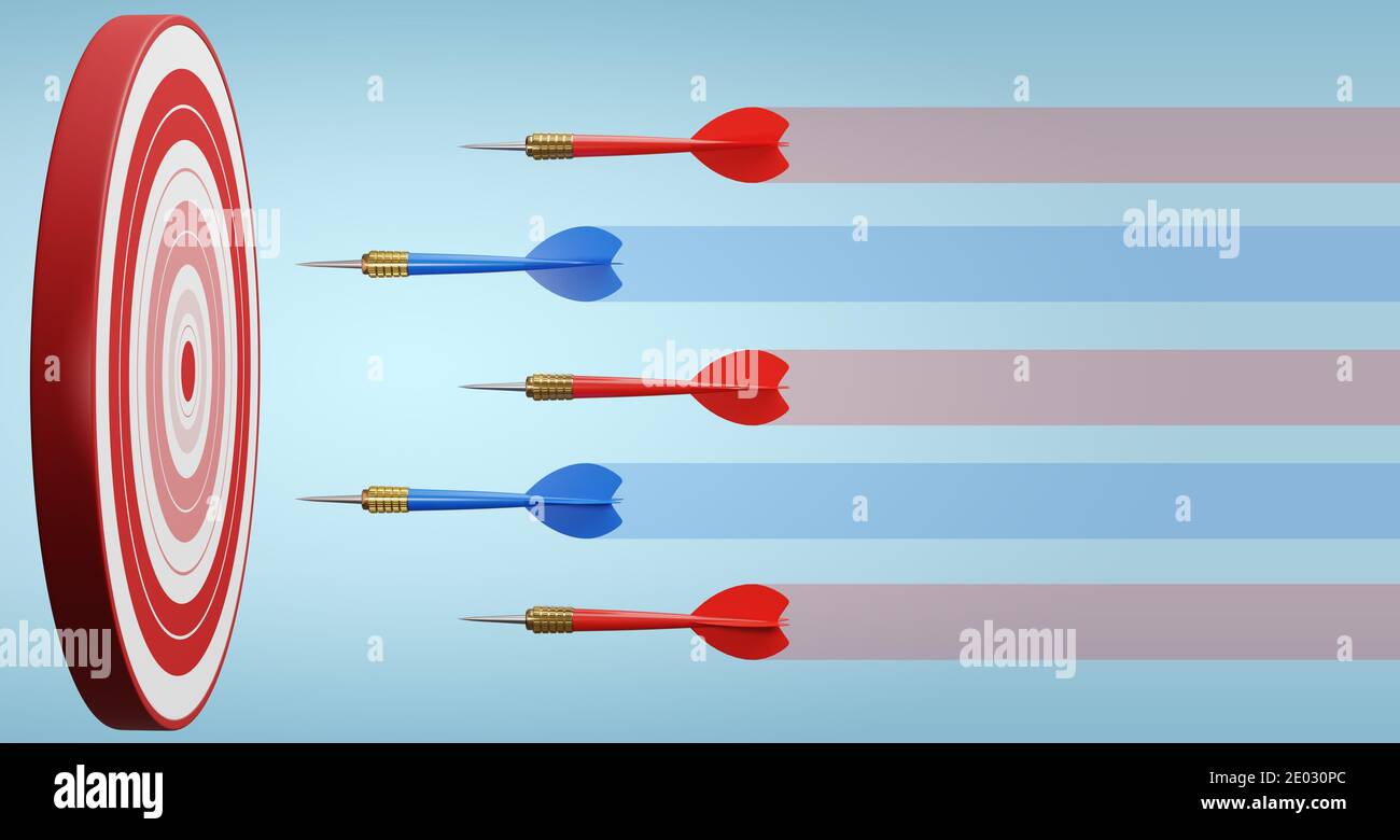 competitive advantage, strategic marketing concept. 3d illustration ...