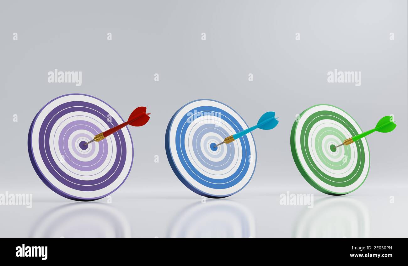 competitive advantage, strategic marketing concept. 3d illustration ...