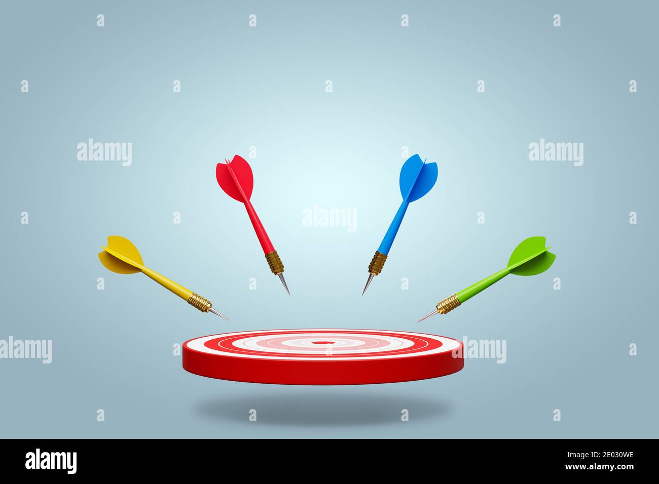 competitive advantage, strategic marketing concept. 3d illustration ...