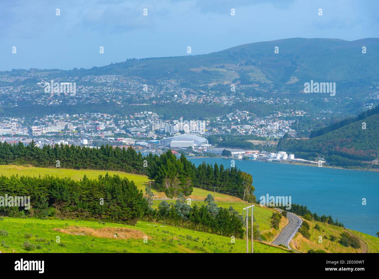 Aerial view of Dunedin in New Zealand Stock Photo - Alamy