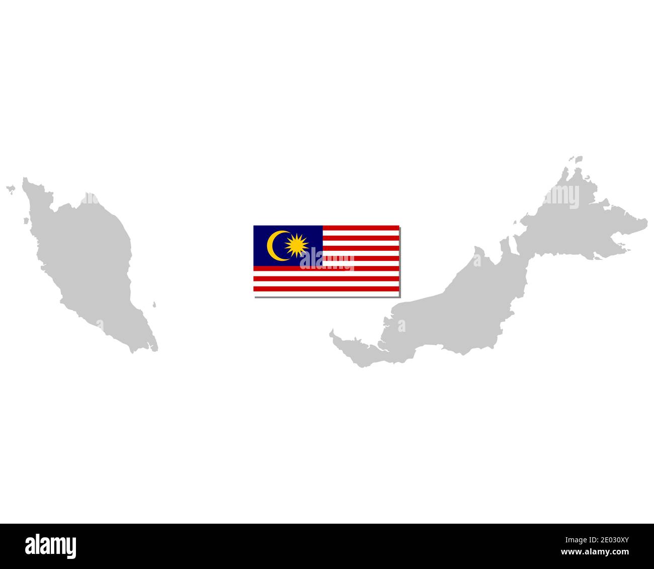 Flag and map of Malaysia Stock Photo - Alamy