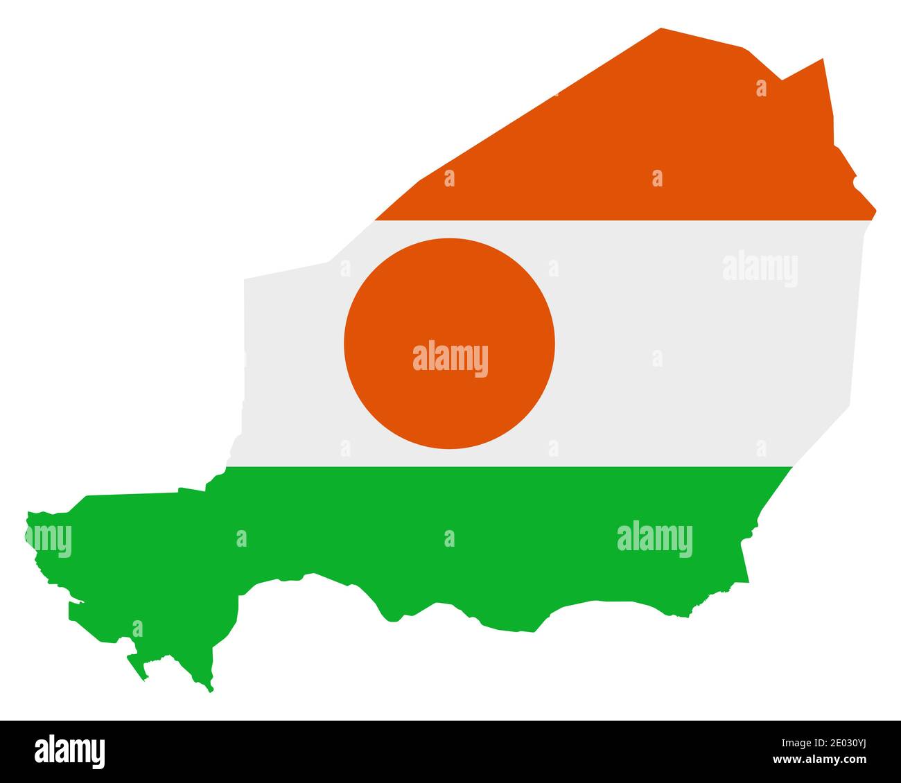 Flag in map of Niger Stock Photo - Alamy