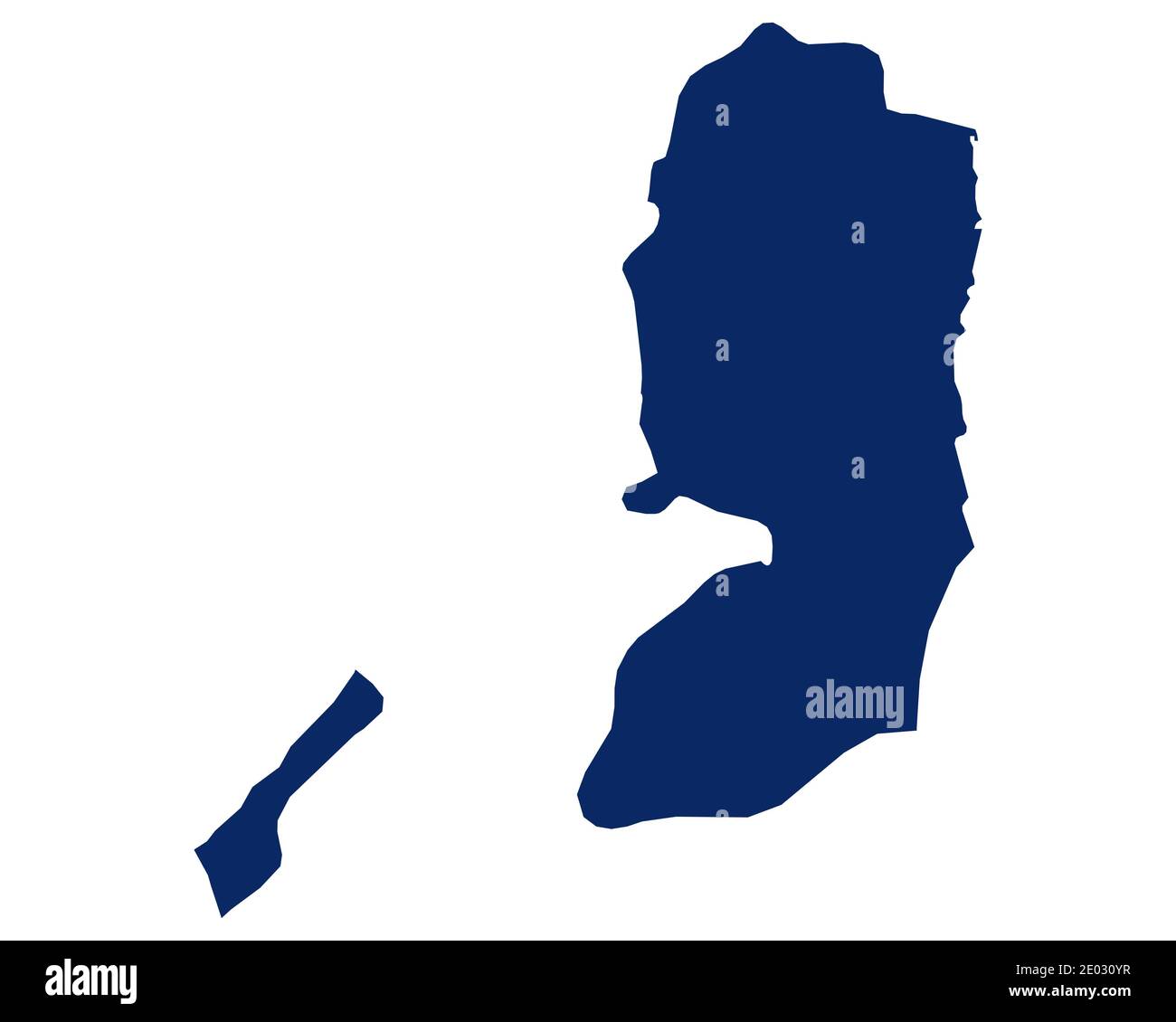 Map of Palestine in blue colour Stock Photo - Alamy