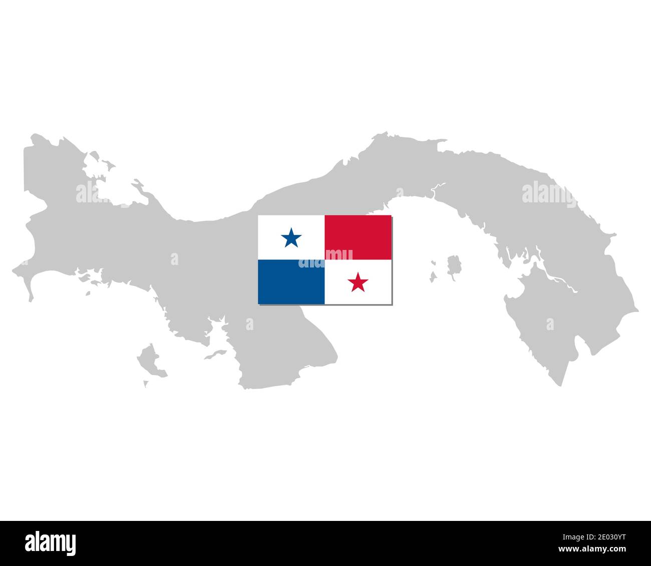 Flag and map of Panama Stock Photo - Alamy