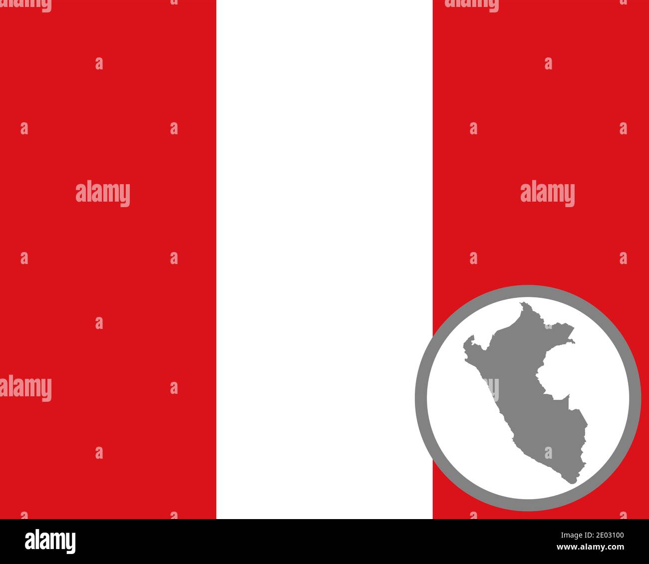 Flag and map of Peru Stock Photo - Alamy