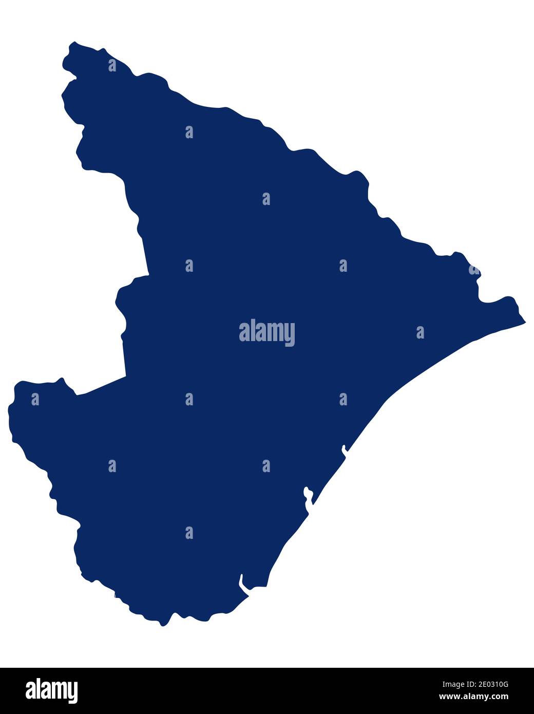 Map of Sergipe in blue colour Stock Photo - Alamy