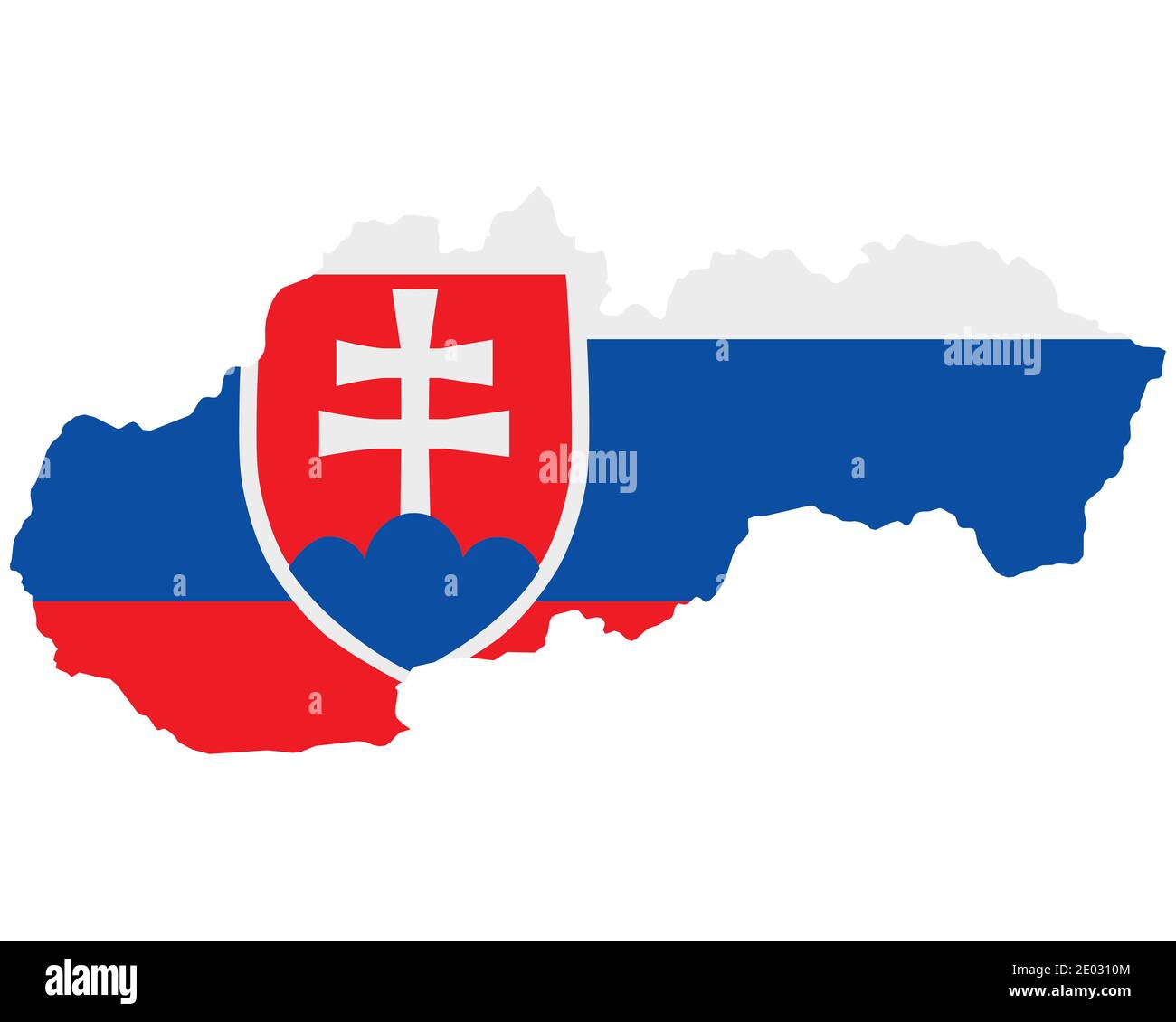 Flag in map of Slovakia Stock Photo - Alamy