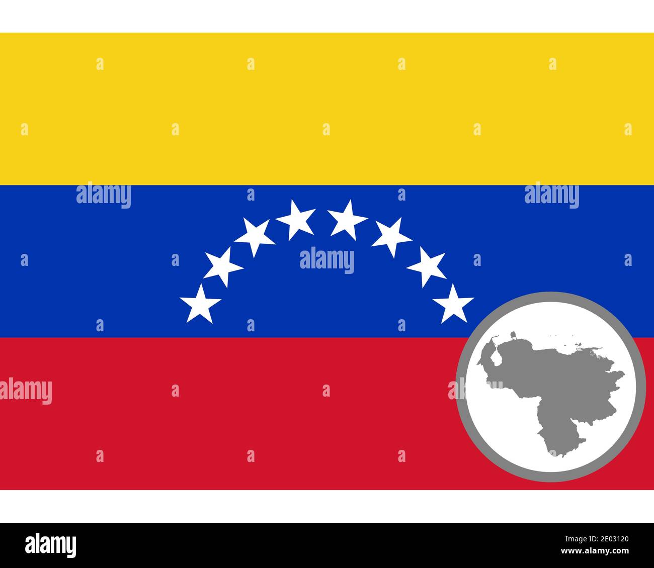 Flag and map of Venezuela Stock Photo - Alamy