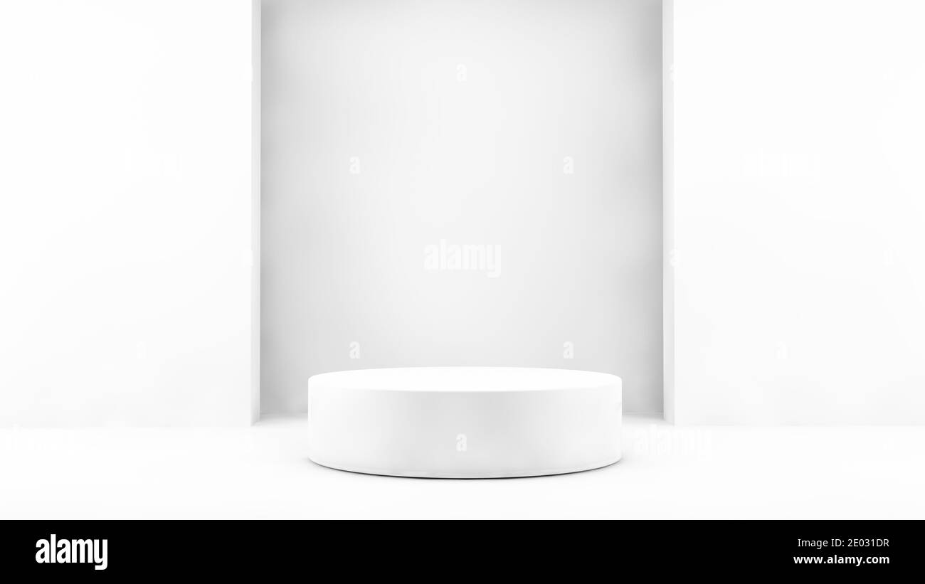 product display background minimal white 3d rendering Stock Photo - Alamy